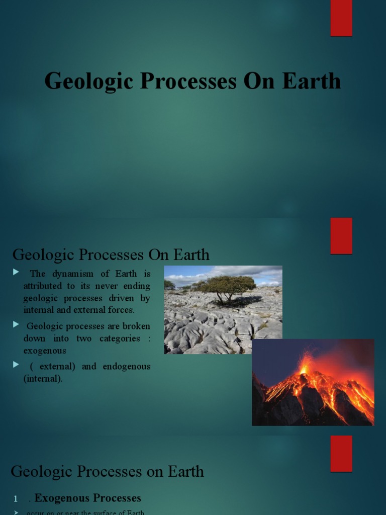 Geologic Processes On Earth | PDF | Weathering | Rock (Geology)