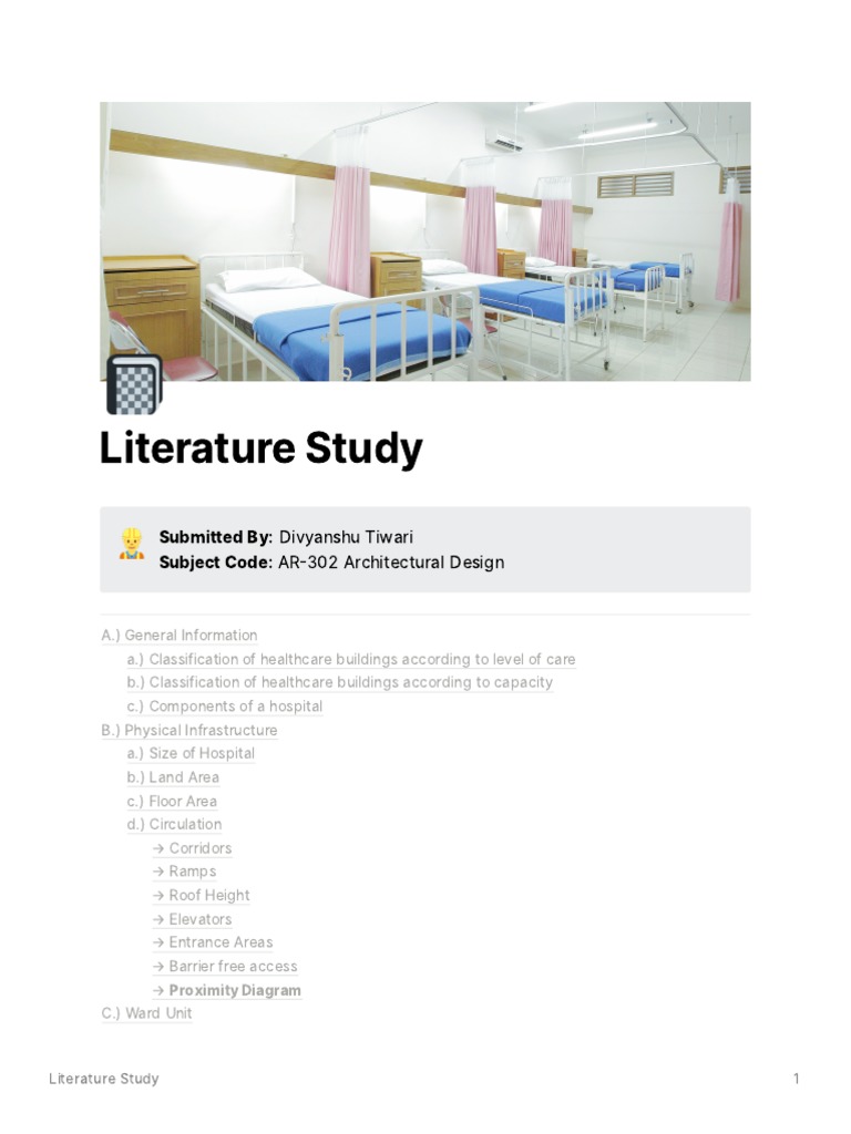 Hospital Literature Study | PDF | Stairs | Hospital
