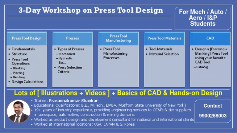 Press Tool Design Workshop for Students | PDF