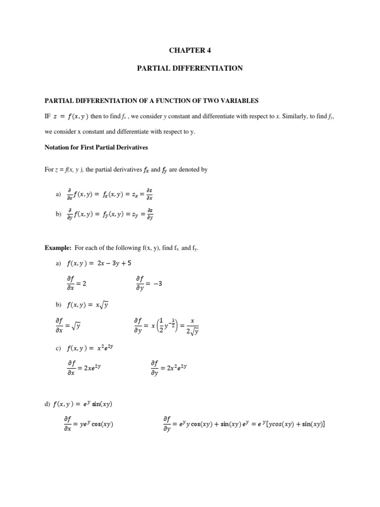 Chapter 4 PDF | PDF | Derivative | Equations