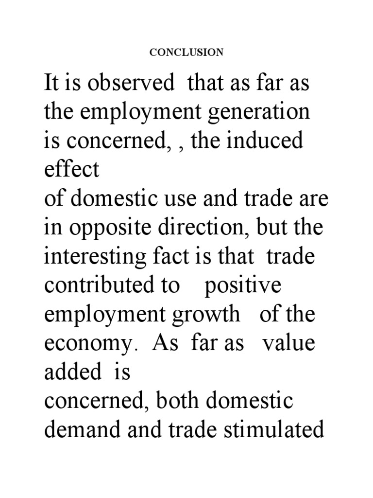 Eco Project Conclusion | PDF | Balance Of Trade | Economic Growth