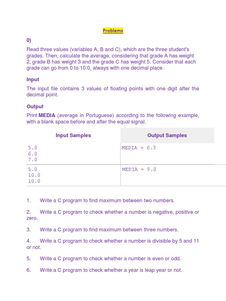 If..else Related Problems1 | PDF | Numbers | Interval (Mathematics)