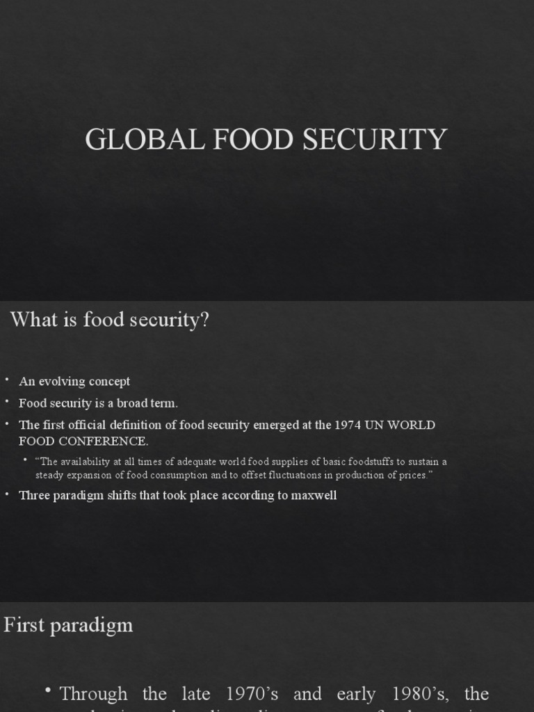Global Food Security | PDF | Food Security | Biofuel