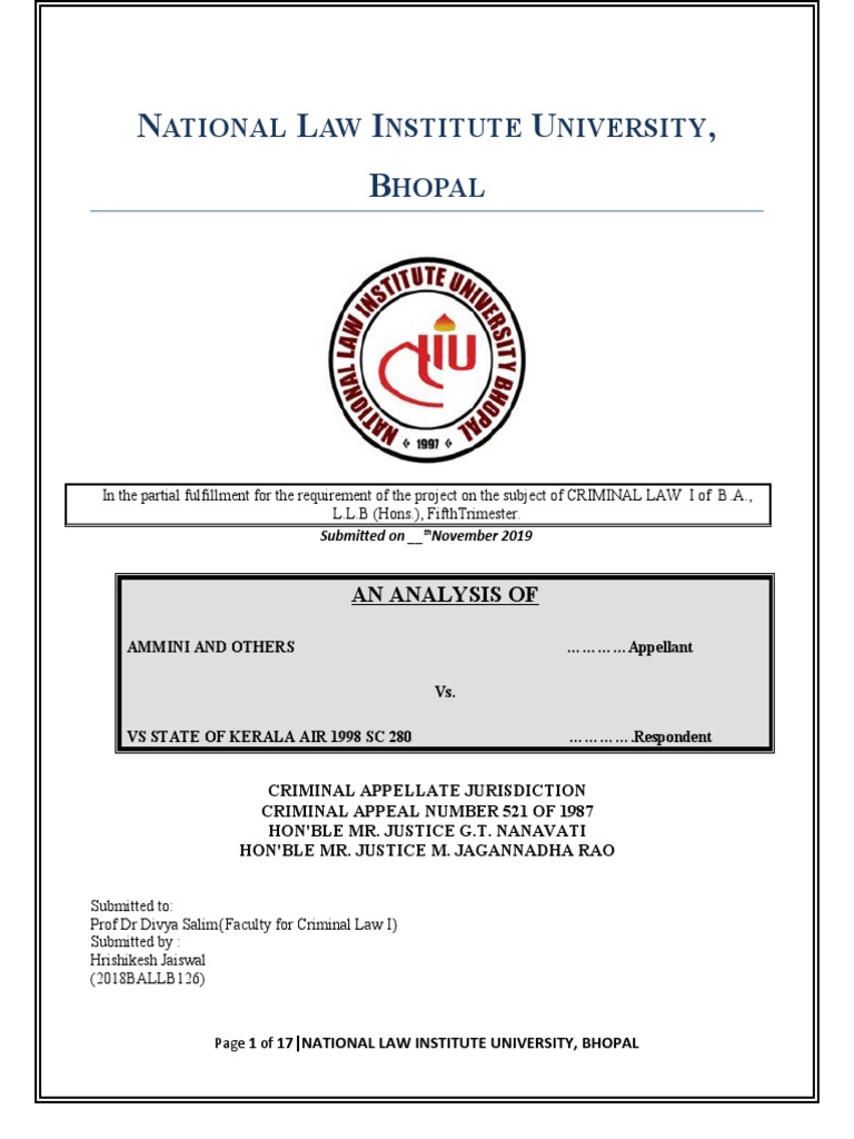 Criminal Law Project Final | PDF | Precedent | Crime & Violence