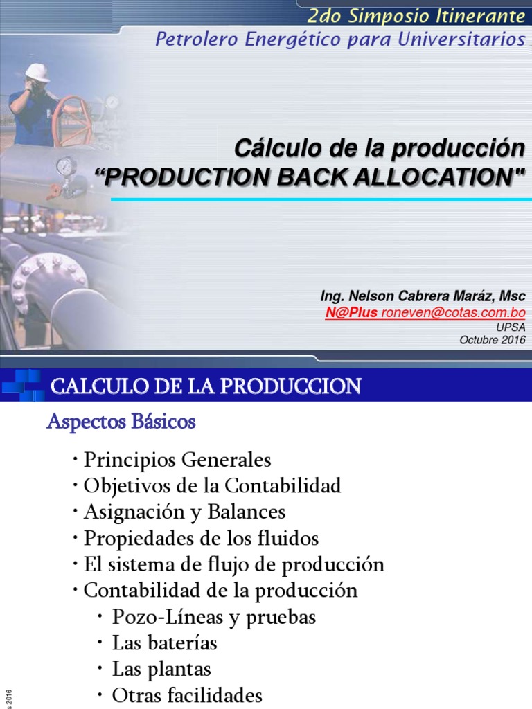 Metodo BACK ALLOCATION para Calculo de La Produccion | PDF | Petróleo ...