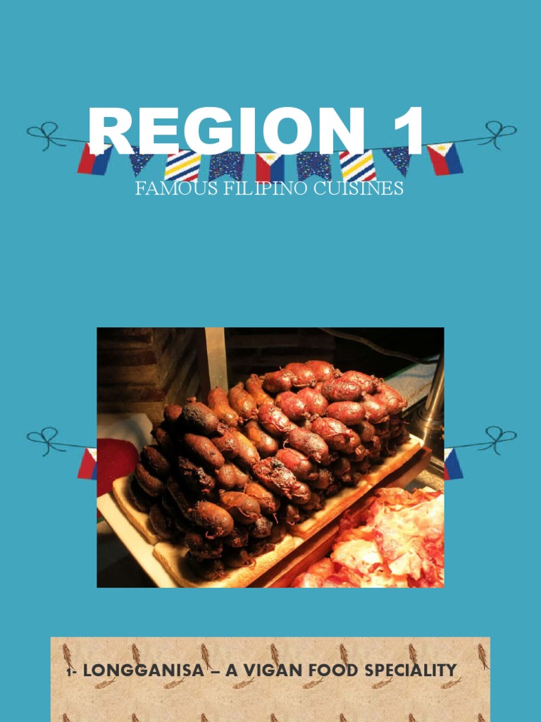 Region 1: Famous Filipino Cuisines | PDF | Eggplant | Syrup