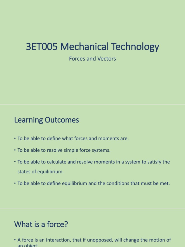 Introduction To Forces and Moments | PDF | Force | Euclidean Vector