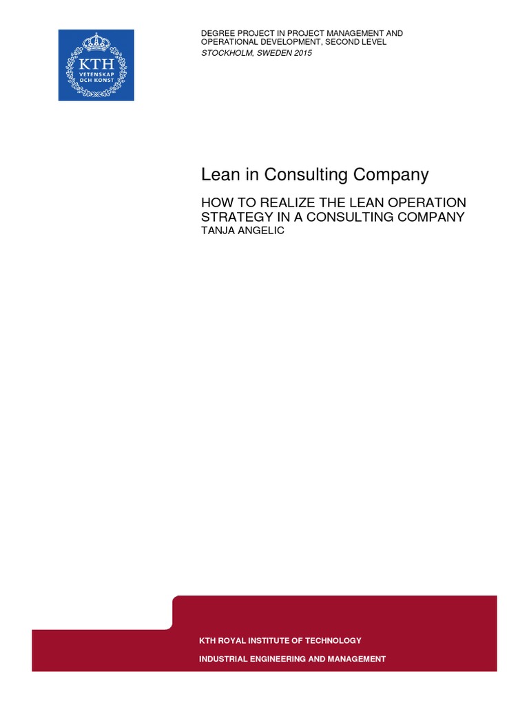 Lean Consulting Principles | PDF | Lean Manufacturing | Qualitative Research