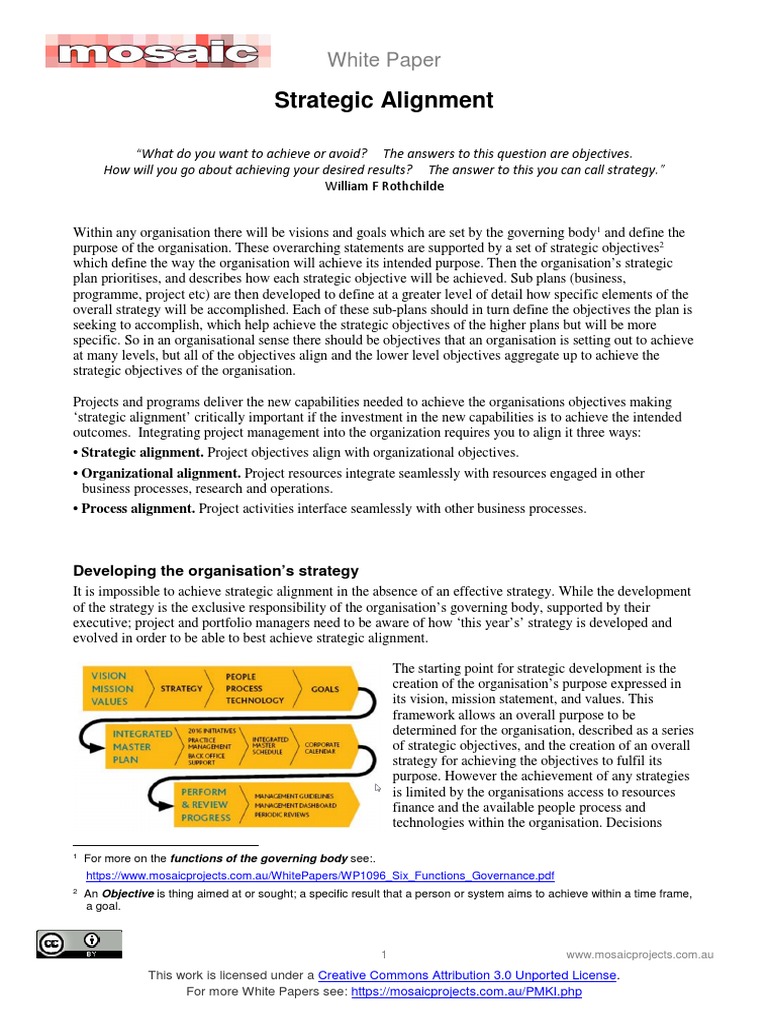 WP1006 Strategic Alignment PDF | PDF | Goal | Strategic Planning