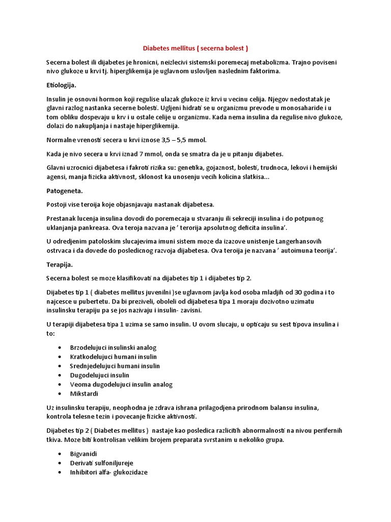 Dijabetes-Mladenovic Andjela | PDF