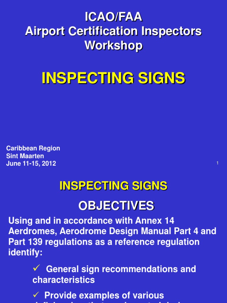 Inspecting Signs at Airports: Best Practices and Deficiencies to ...