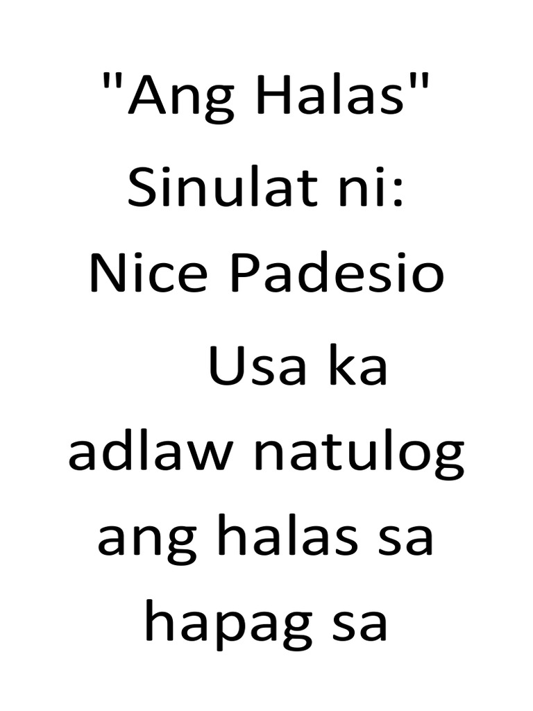 Ang Halas | PDF