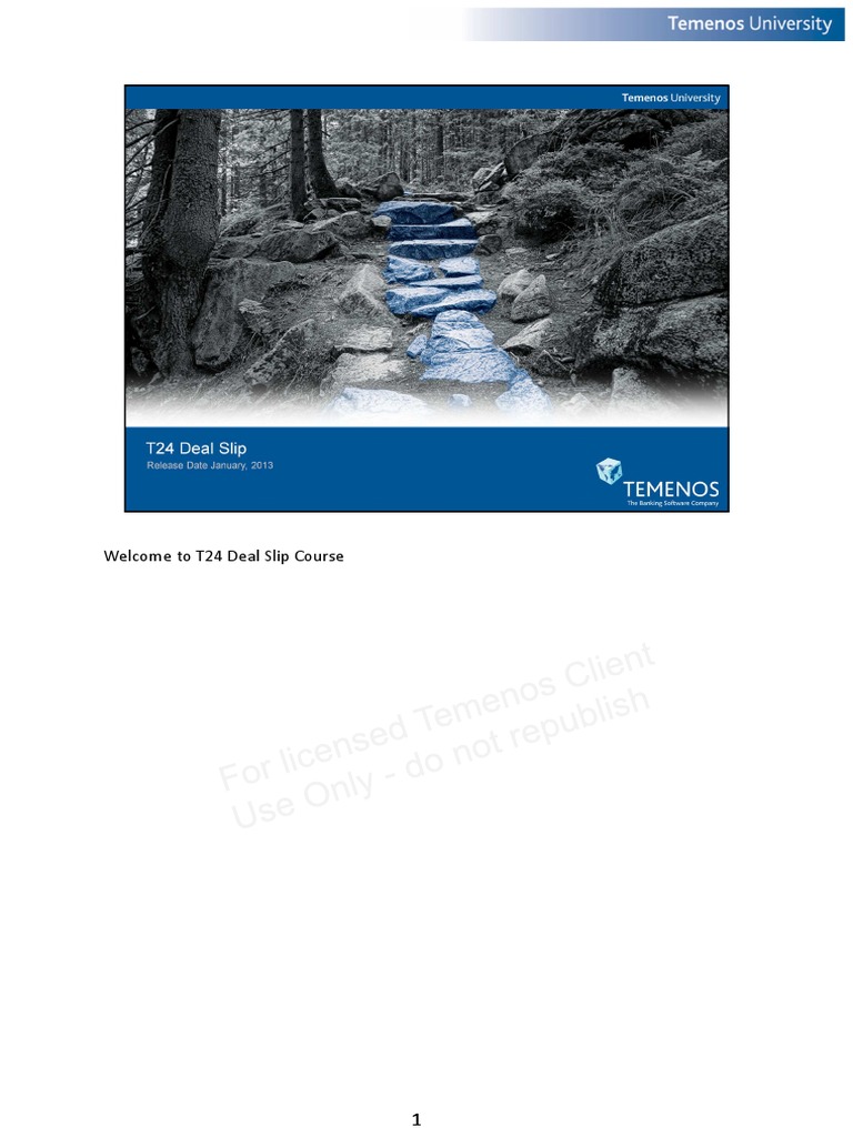 An Introduction to Deal Slips in T24: Understanding the Process and Applications Involved in ...