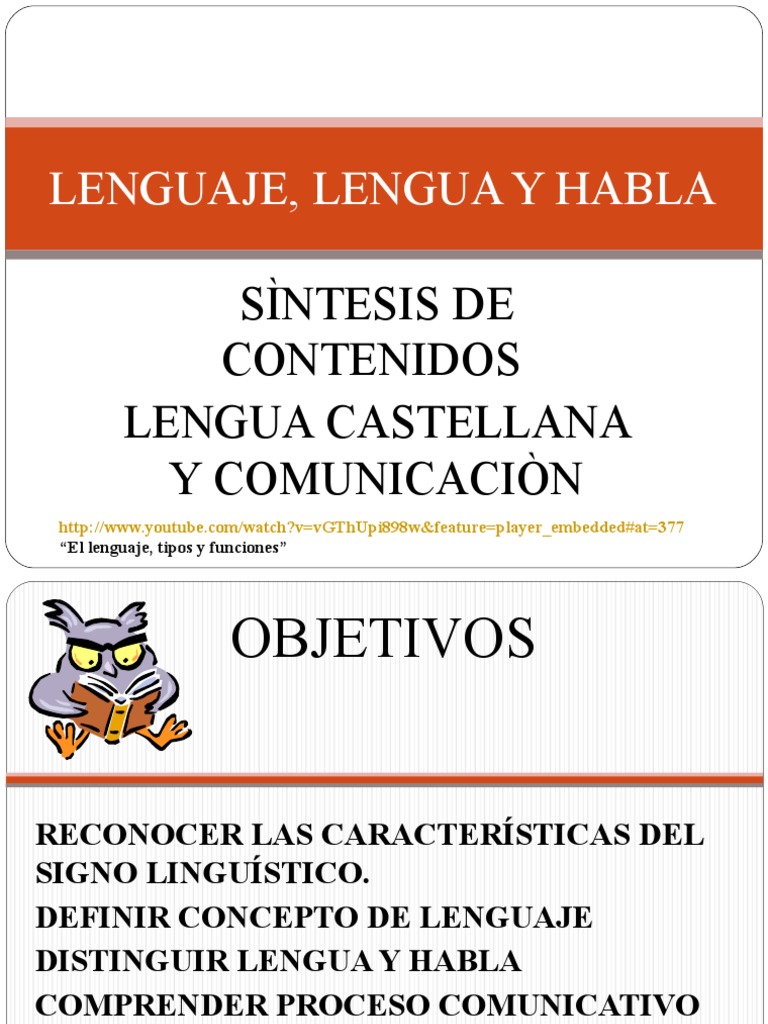 Lengua, Lenguaje y Habla: Conceptos Clave | PDF | Habla | Concepto