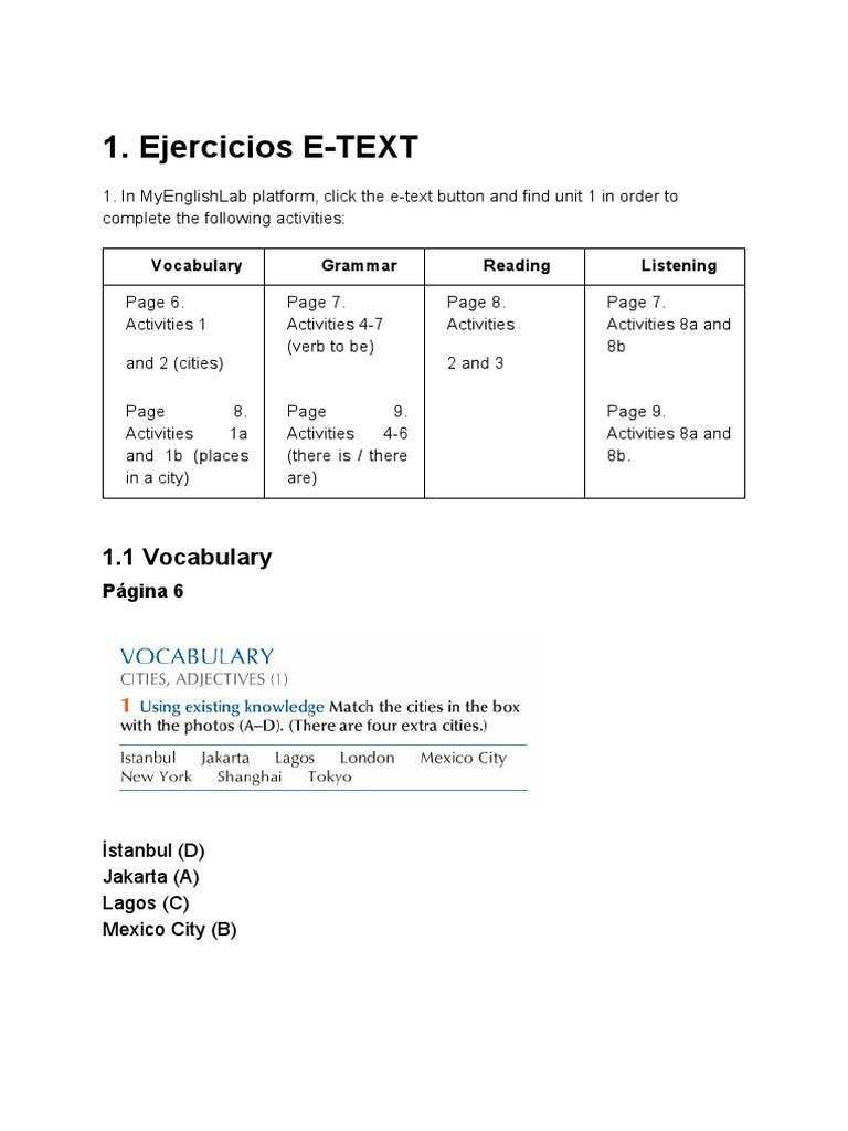 Ejercicios E-TEXT | PDF | Grammar | Linguistic Typology