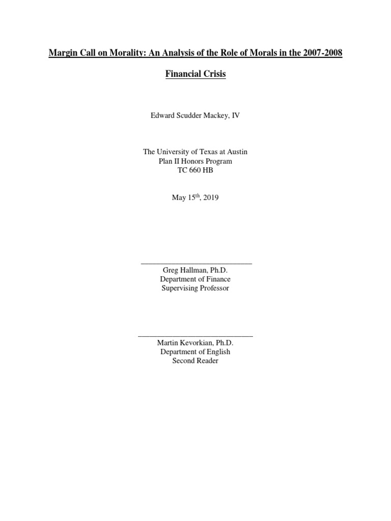 Thesis Final Draft PDF | PDF | Collateralized Debt Obligation | Fannie Mae