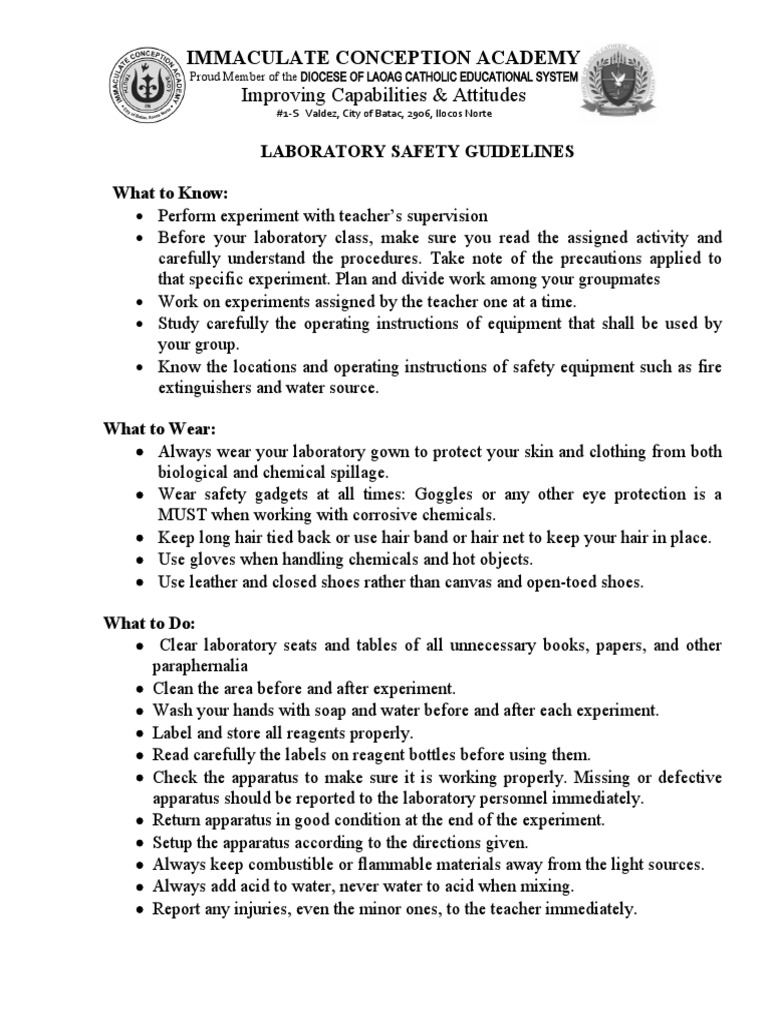 Experiment Safety | PDF