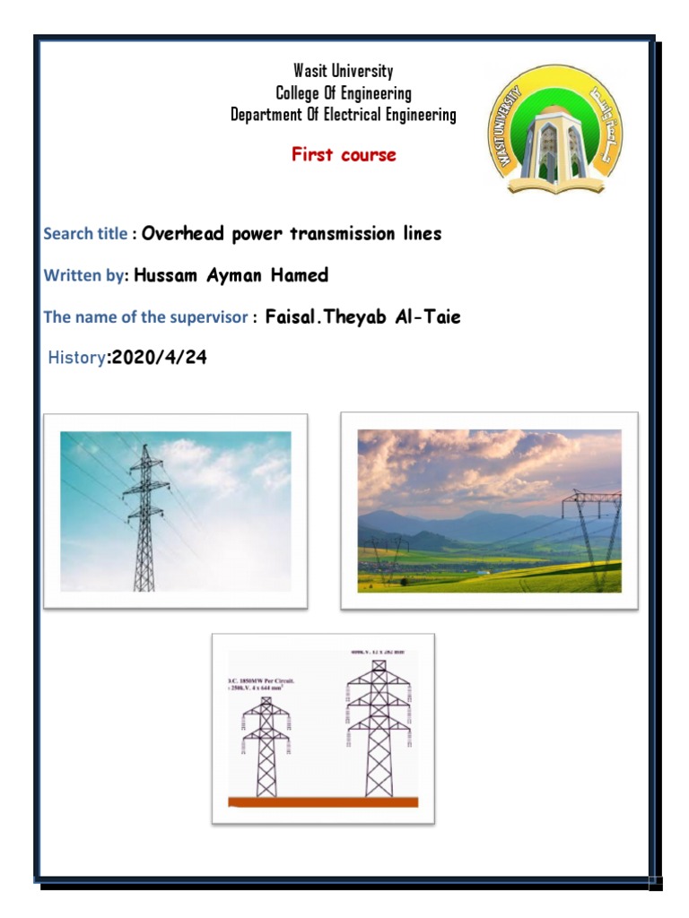 Overview of Overhead Power Transmission Lines | PDF | Electric Power ...