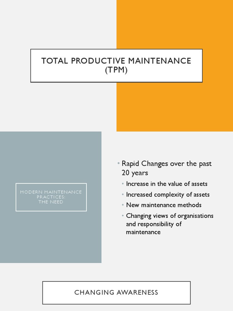 Total Productive Maintenance (TPM) | PDF | Reliability Engineering | Business Process