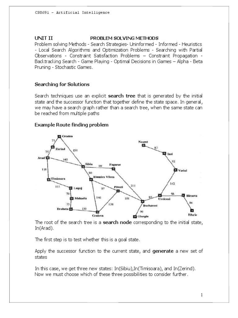 Ai Unit2 Anna University Notes Pdf Algorithms And Data Structures Theoretical Computer Science