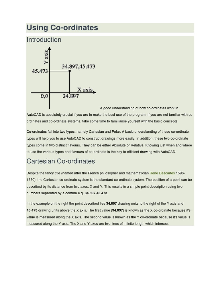 Using Coordinates | PDF | Cartesian Coordinate System | Coordinate System