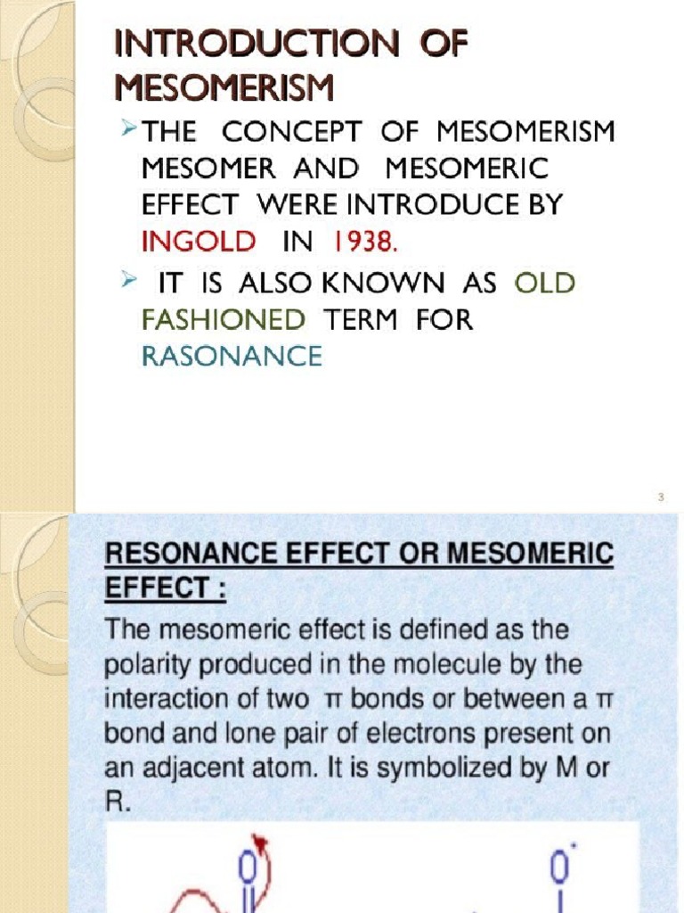Mesomeric Effect | PDF | Alkene | Molecules