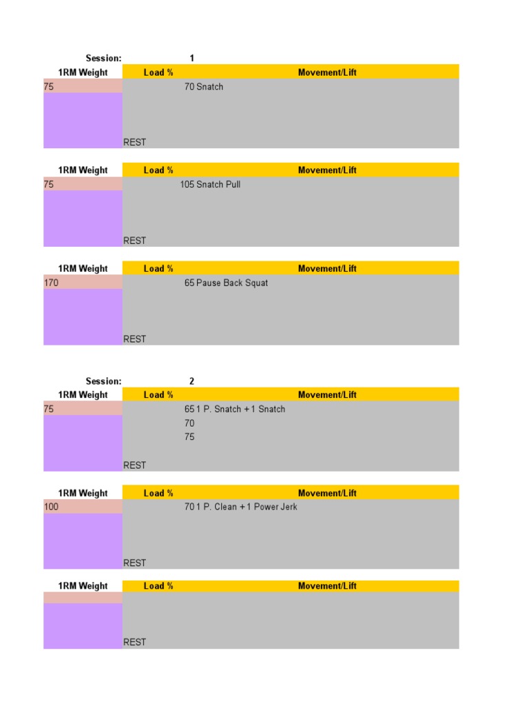 Everett 4-Week Program-1 | PDF | Physical Exercise | Physical Fitness