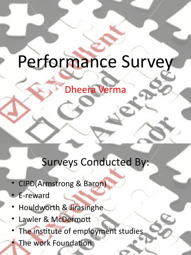 Performance Management Survey Insights | PDF