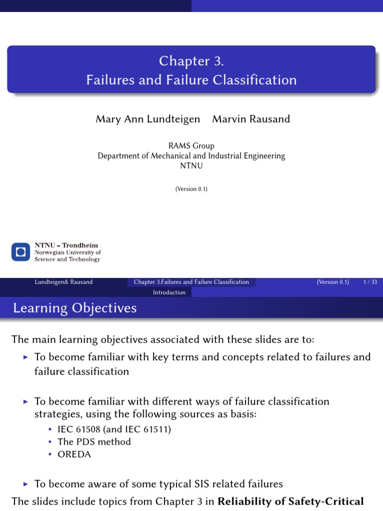 Failure Types and Classifications Overview | PDF | Systems Engineering ...