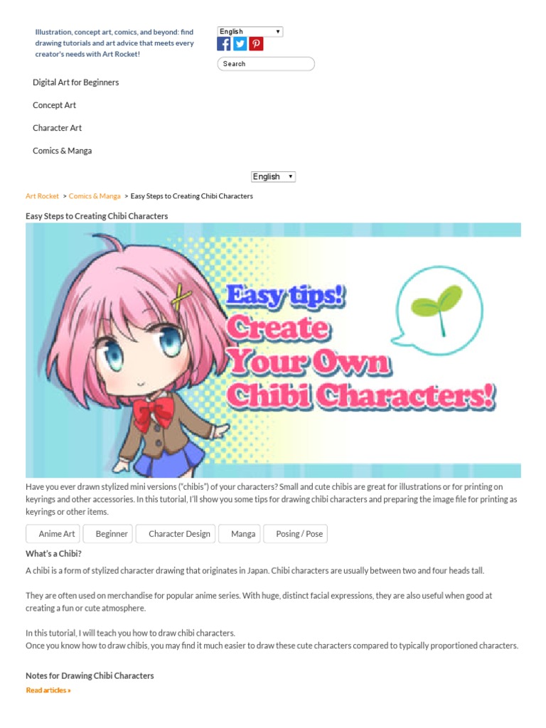 Easy Steps To Creating Chibi Characters - Art Rocket | PDF | Manga | Sphere
