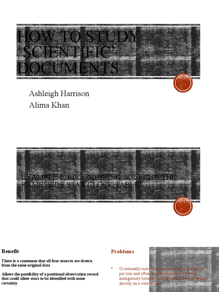 How To Study Scientific' Documents Presentation | PDF