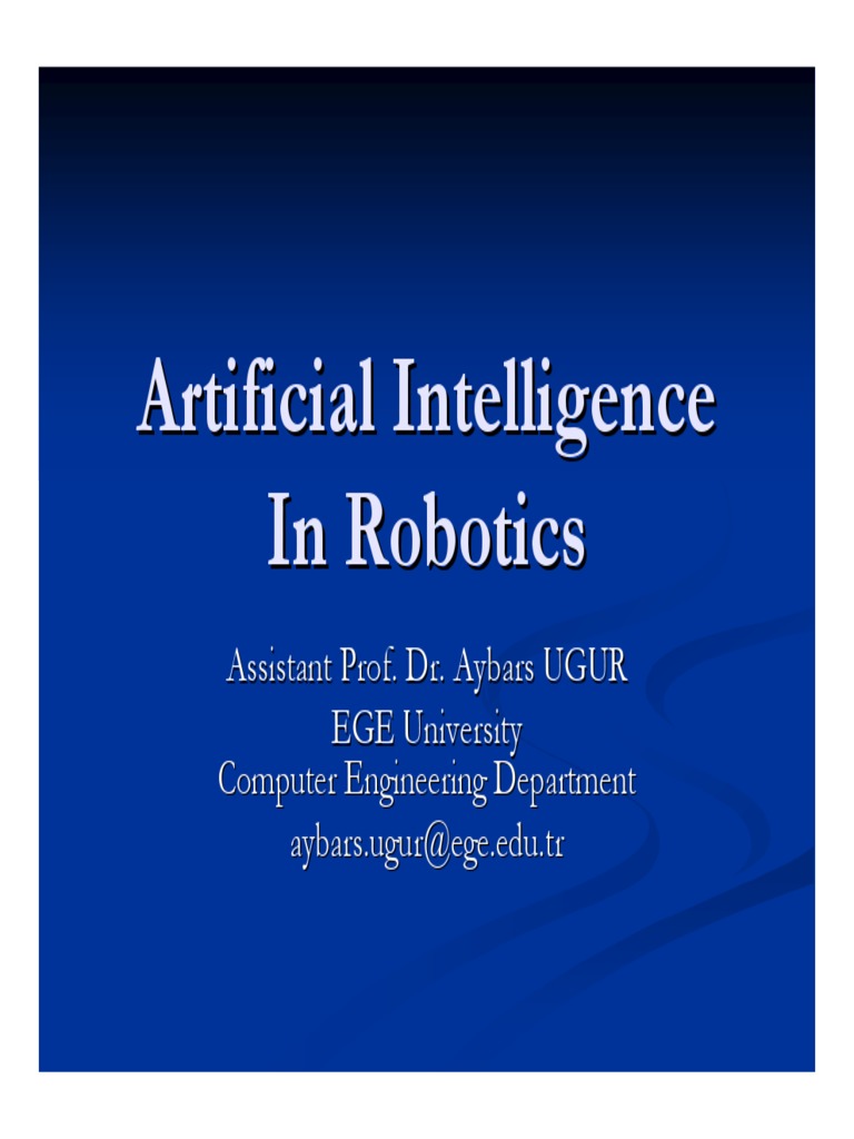 Ai in Robotics | PDF | Intelligence | Robot