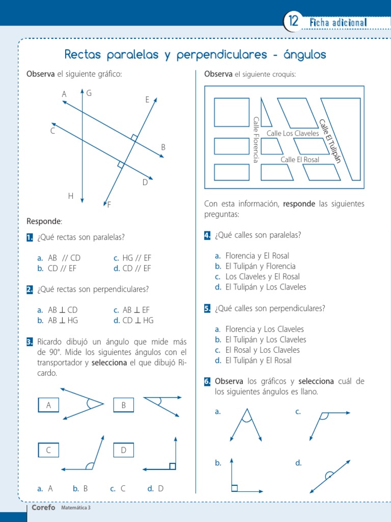 Actividades sobre calles paralelas y perpendiculares | PDF | Enseñanza ...