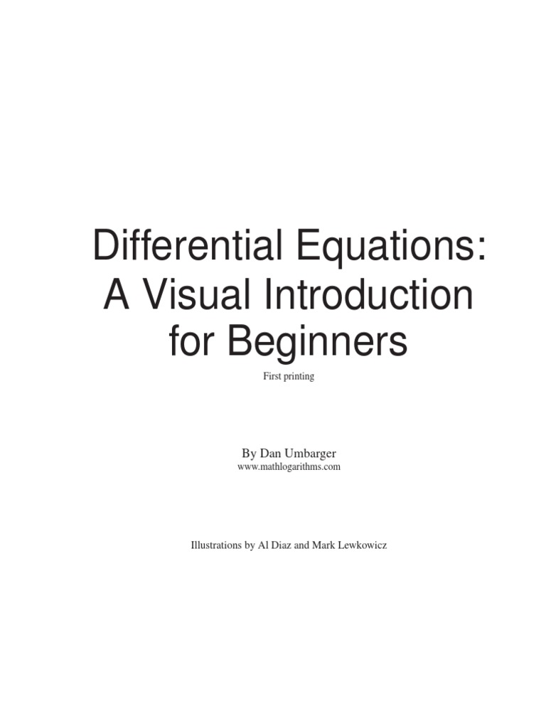 Differential Equations: A Visual Introduction For Beginners: by Dan ...