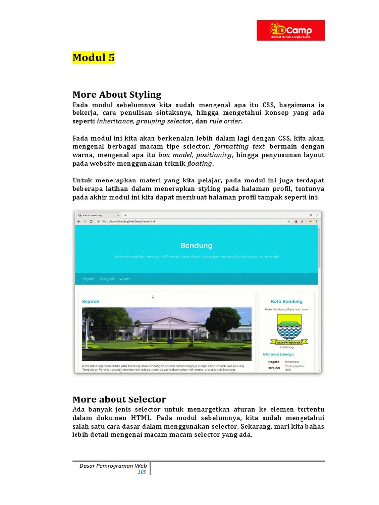 MODUL - Dasar Pemrograman Web5a | PDF