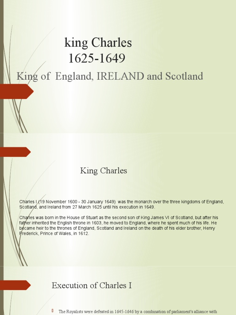 Charles I: Reign and Execution 1625-1649 | PDF