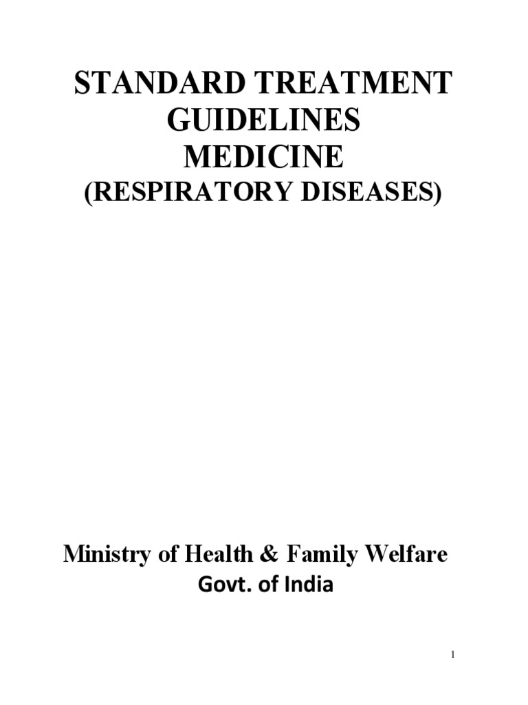 Standard Treatment Guidelines Medicine: (Respiratory Diseases) | PDF ...