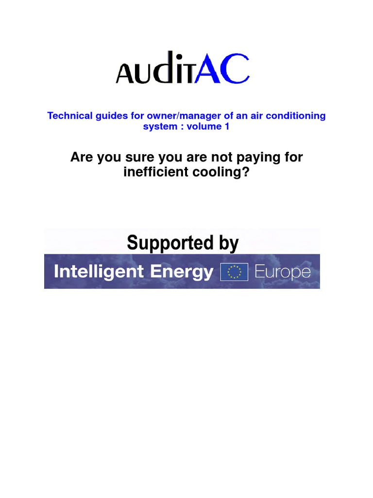 Audit - Air Conditioning | PDF | Heat Exchanger | Efficient Energy Use