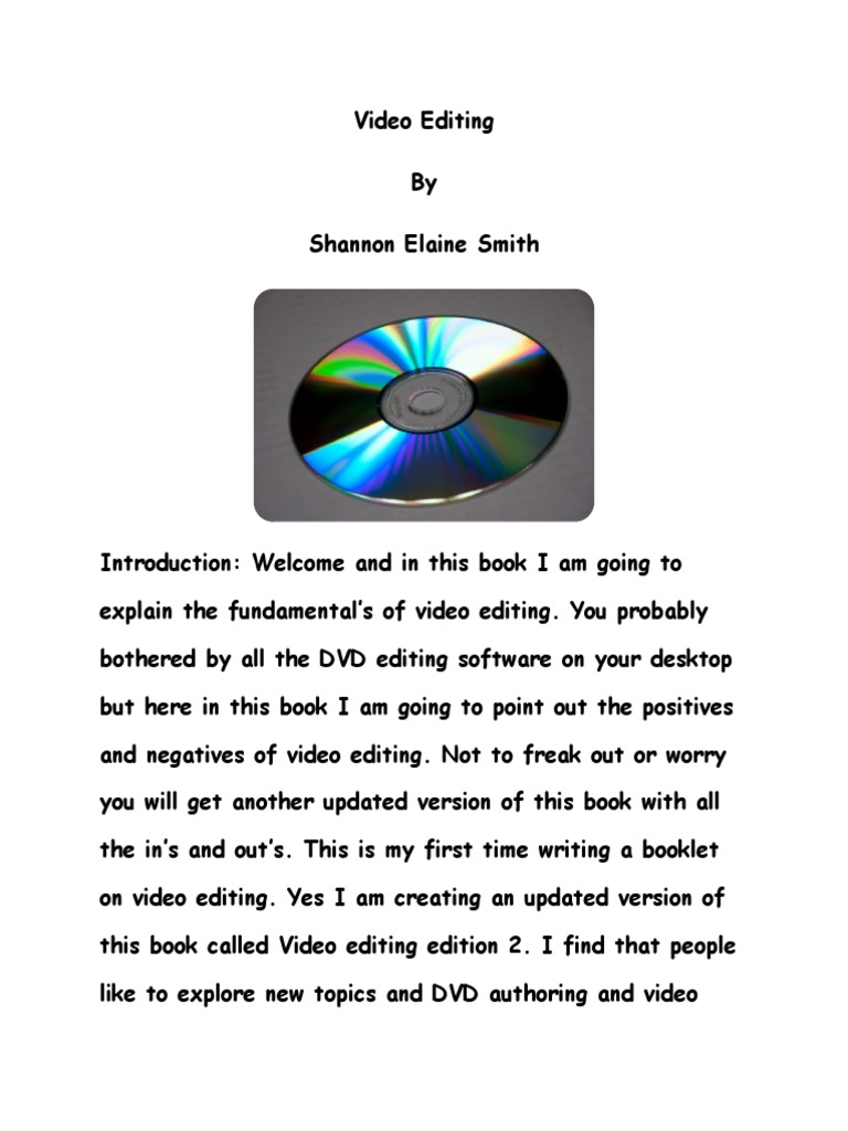 Video Editing | PDF | Dvd | Application Software