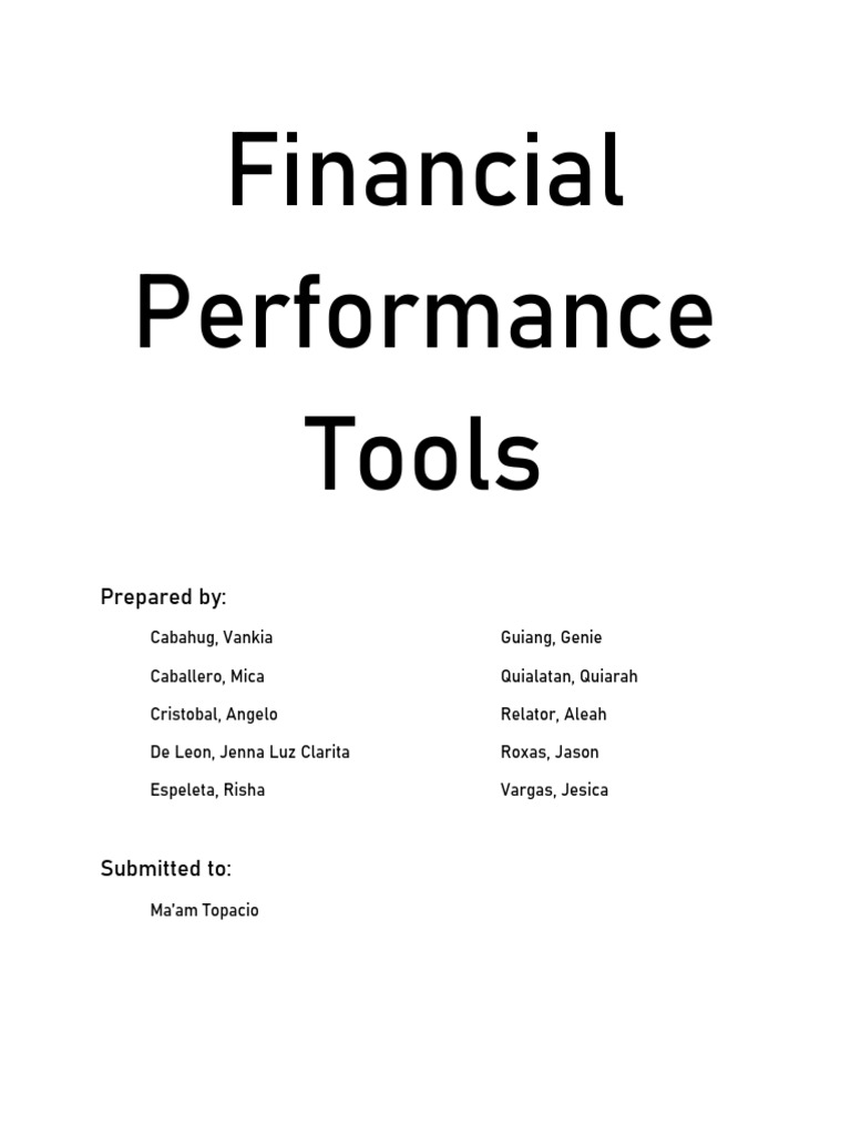 Financial-Performance-Tools-1 Report 2020 | PDF | Leverage (Finance ...