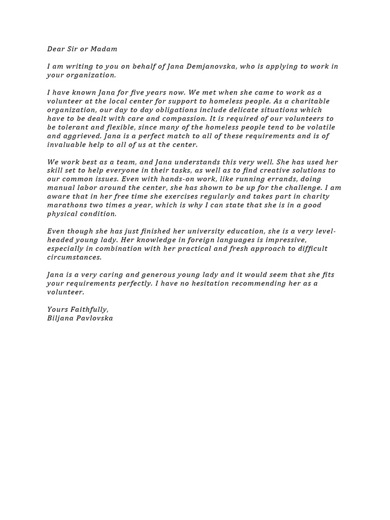 Letter of Recomendation CPE Practice | PDF | Self-Improvement