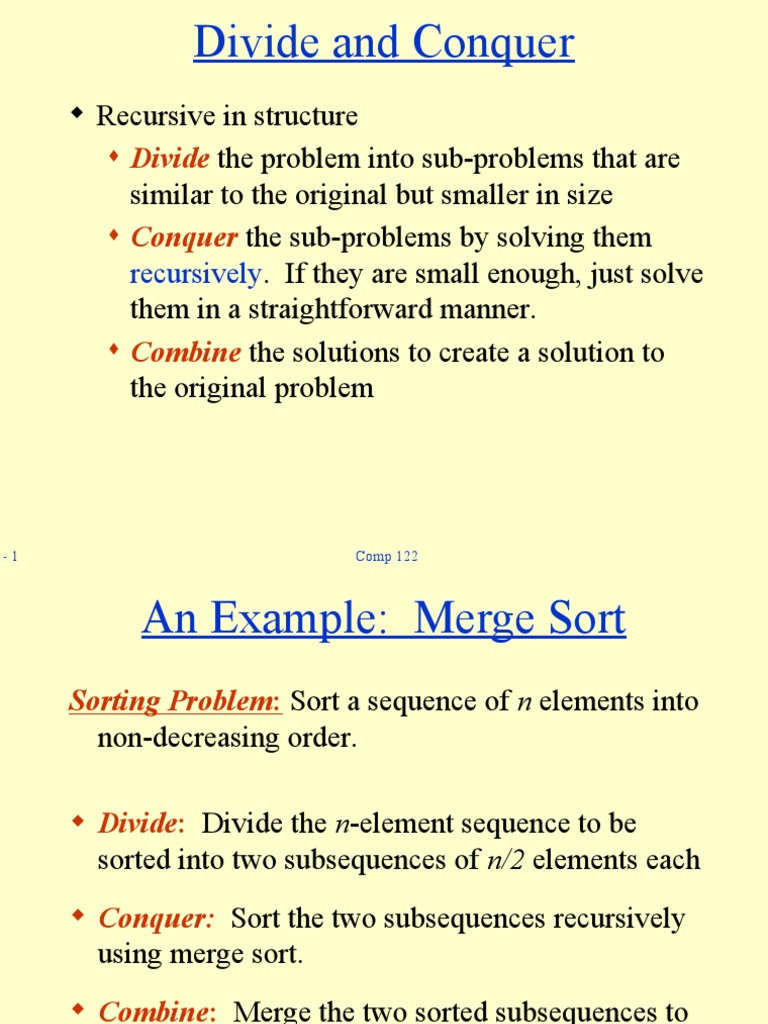 Divide Conquer: Recursively | PDF | Applied Mathematics | Teaching Mathematics