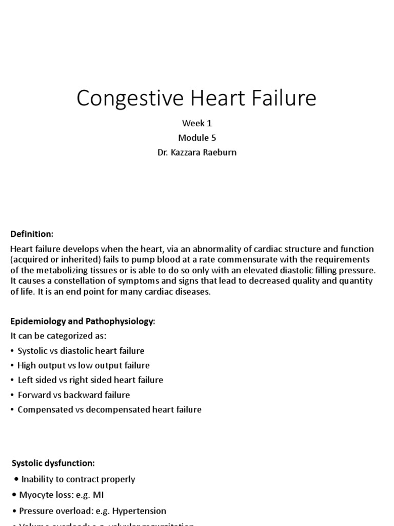Congestive Heart Failure | PDF | Heart Failure | Diastole