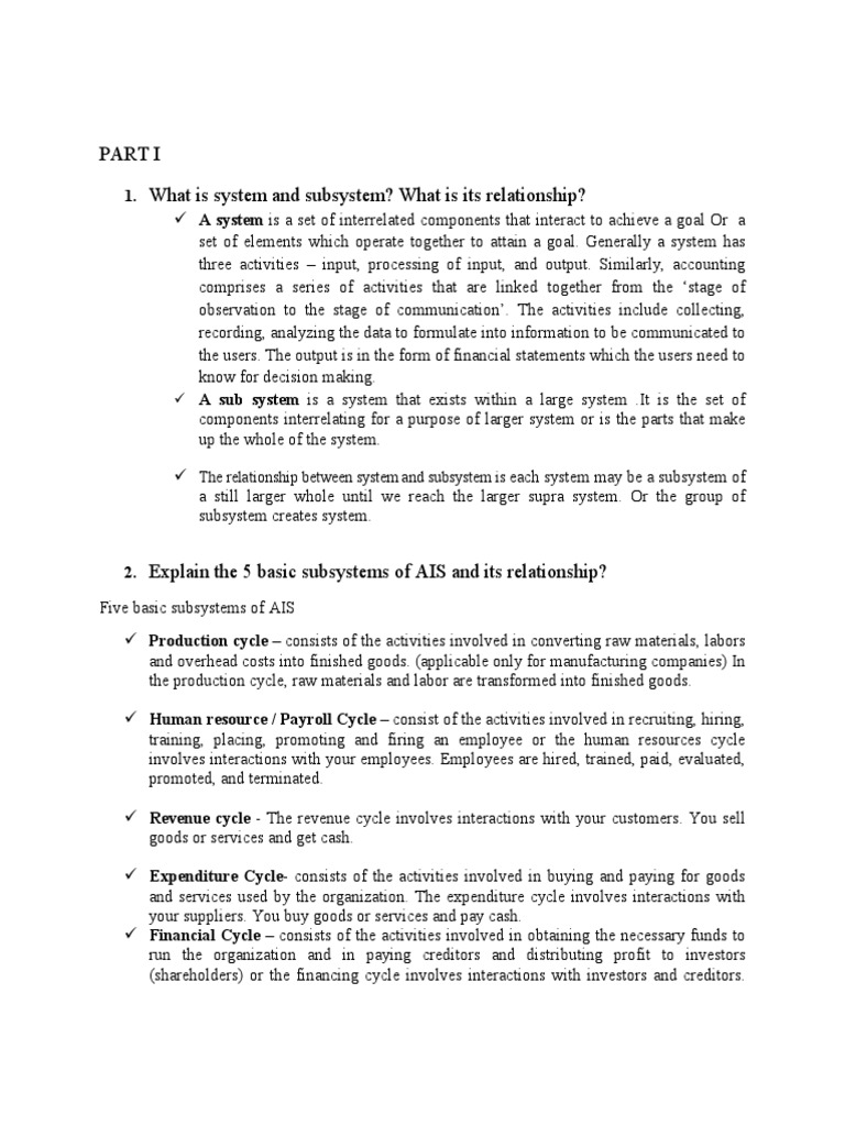 What Is System and Subsystem? What Is Its Relationship? | PDF | System ...