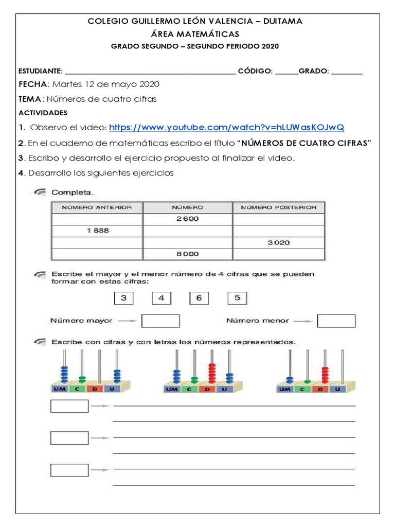 Guía 1 Segundo Periodo Matematicas | PDF