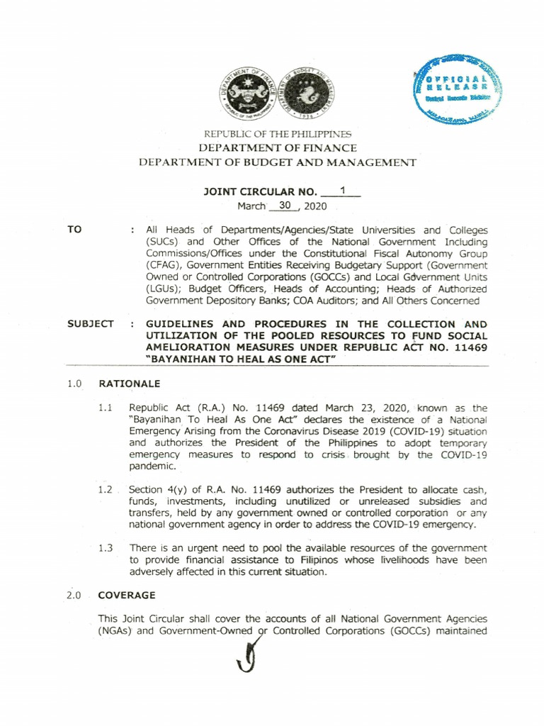 Guidelines for Social Amelioration Funding | PDF | Banks | Social ...