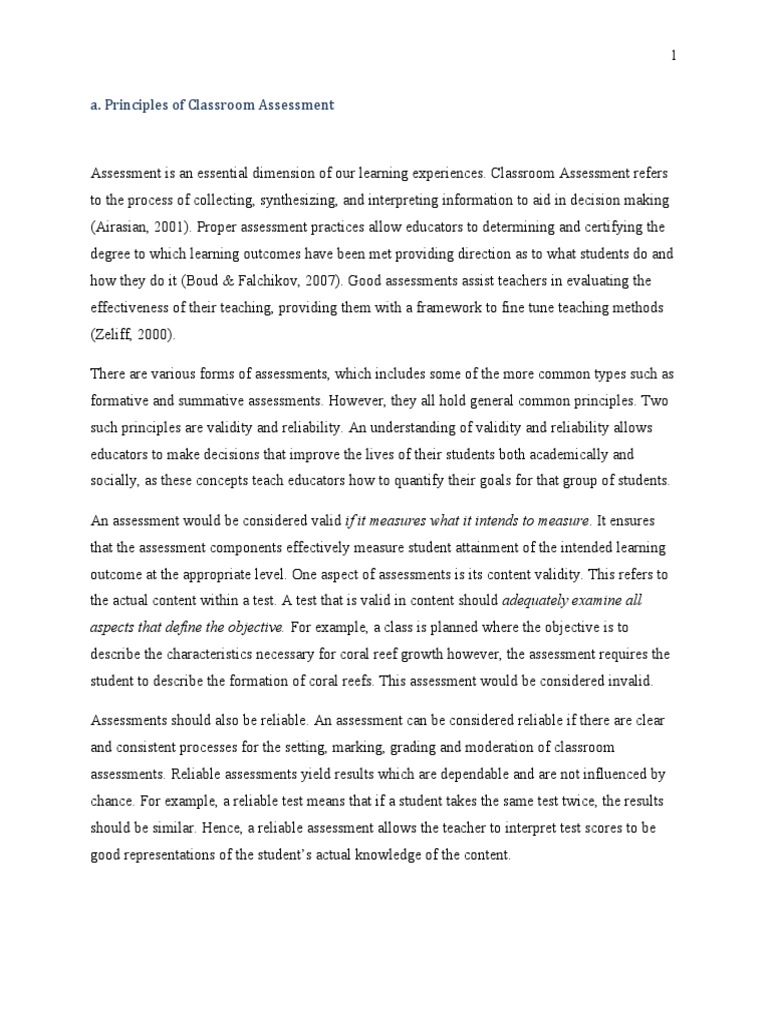 D Classroom Assessment | PDF | Educational Assessment | Multiple Choice