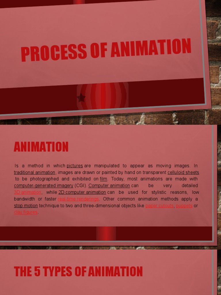 Process of Animation | PDF | Animation | Computer Generated Imagery