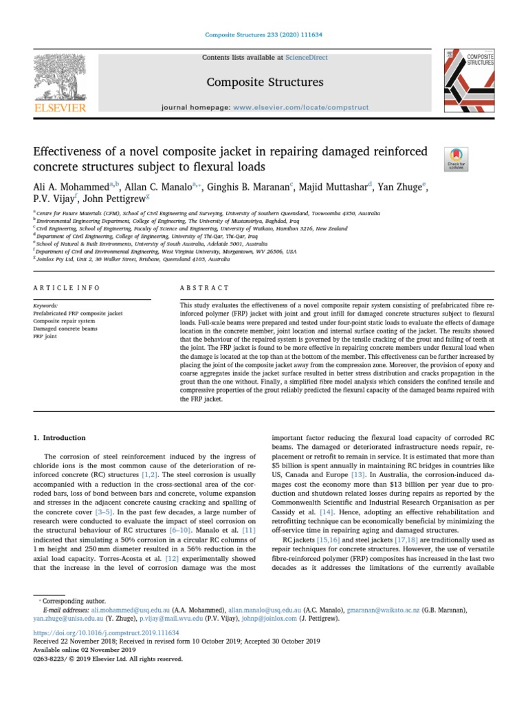 Composite Structures: Sciencedirect | Download Free PDF | Fracture ...