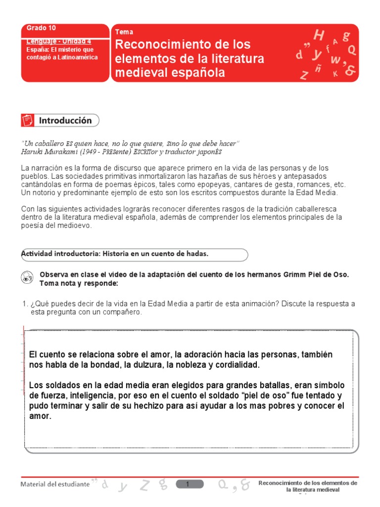 Español Respuestas Once 2 | PDF | Edades medias | Poesía